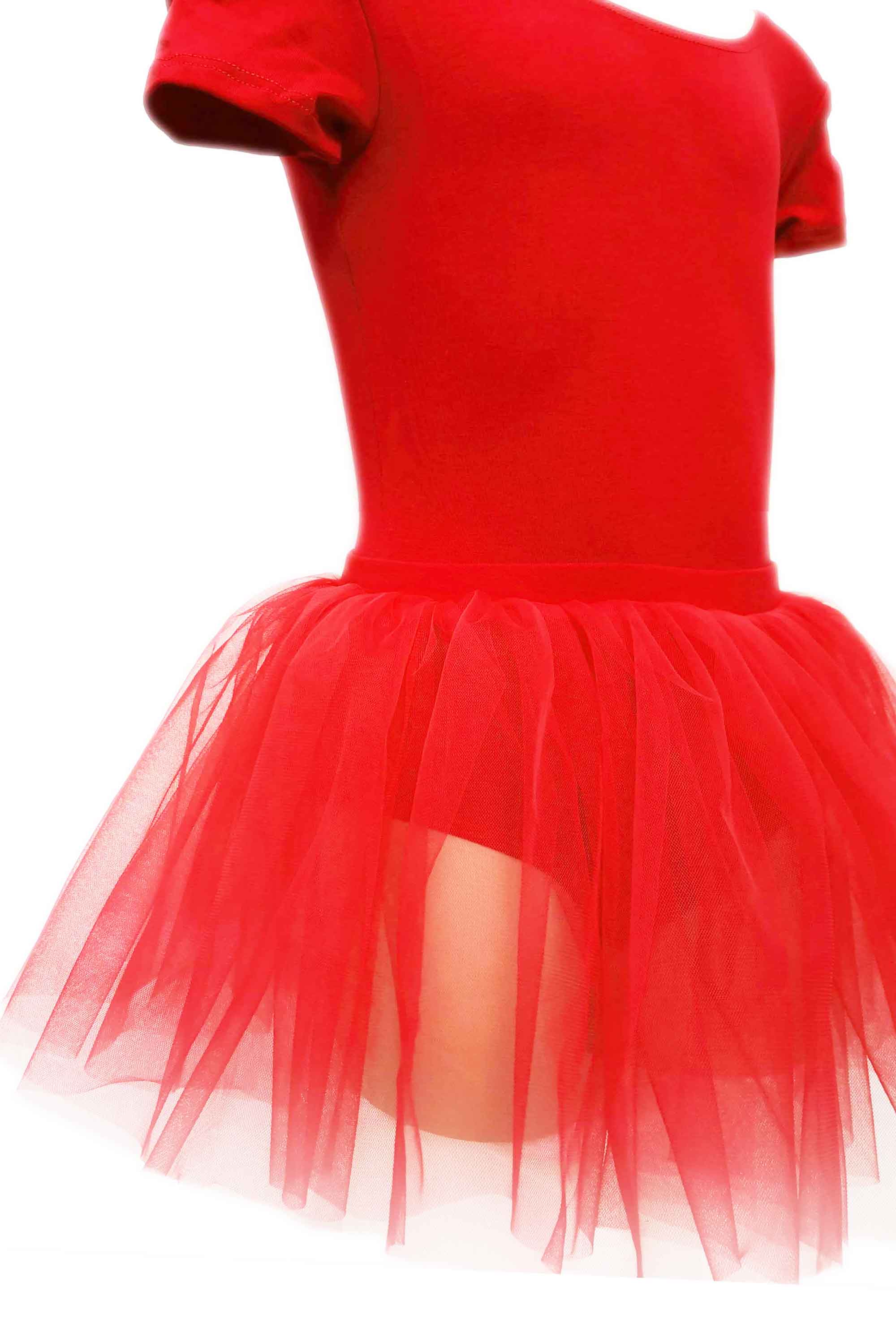 Fete :: Gimnastica-dans-tenis :: Fuste-Tutu :: Tutu tull mini Rosu 2503